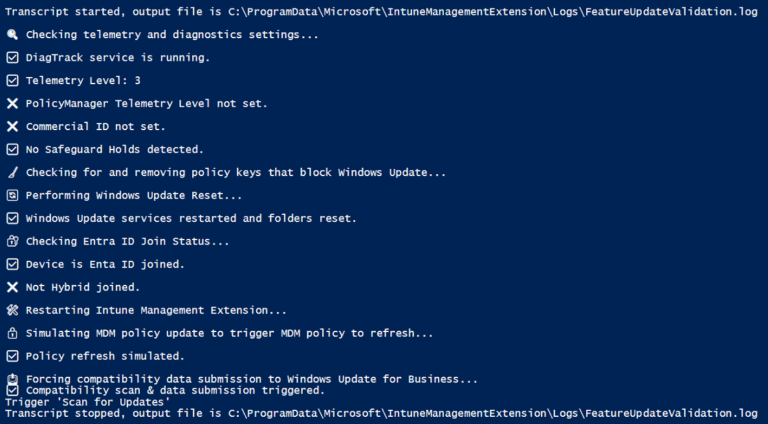 Troubleshooting Windows Feature Updates not being deploying using ...